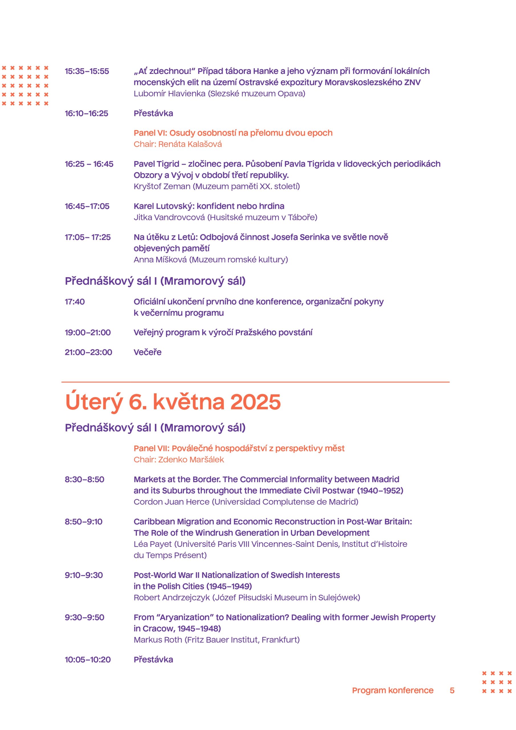 Program – Paměť národa Nezapomeňme 80